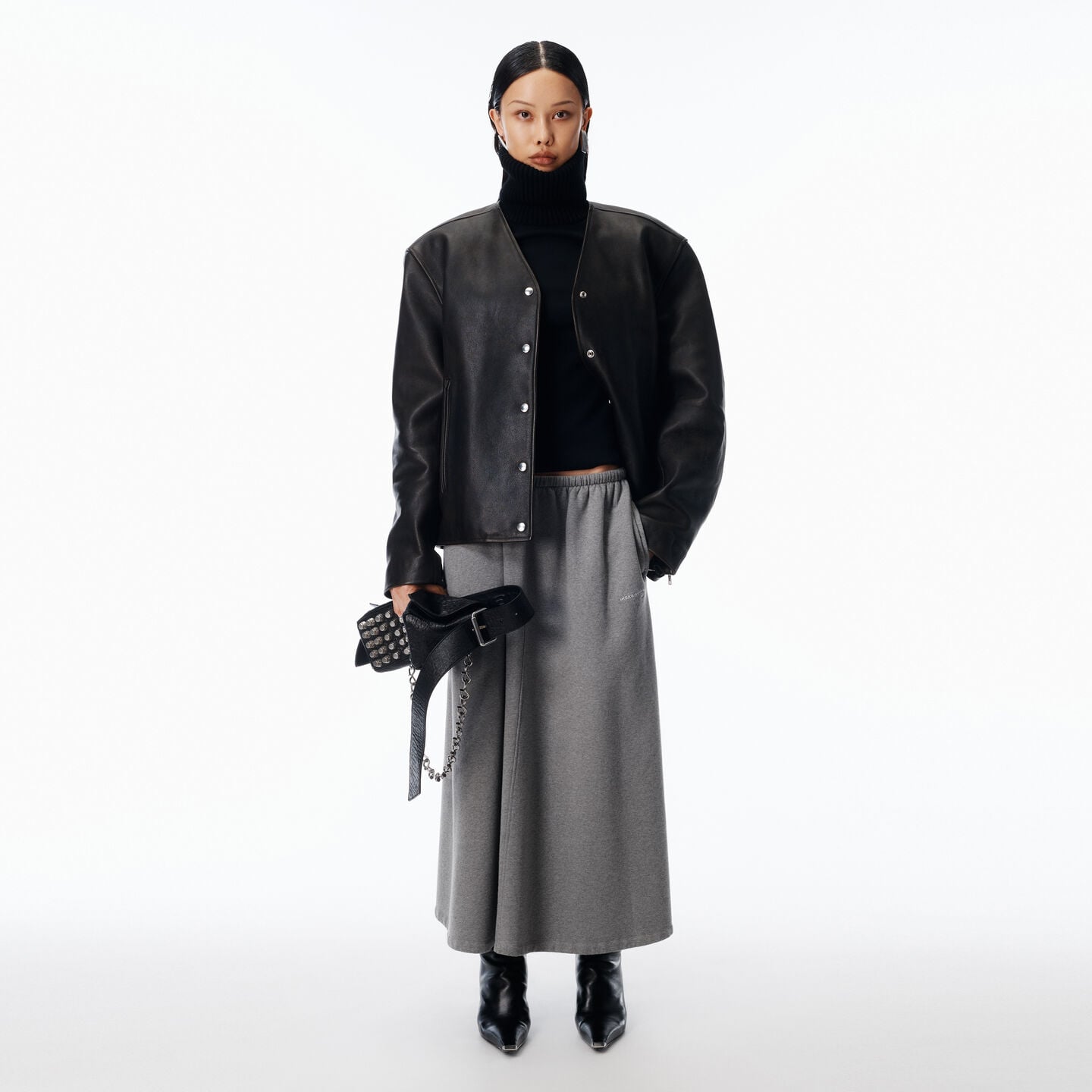 ALEXANDER WANG Low-Rise Midi Circle Skirt
